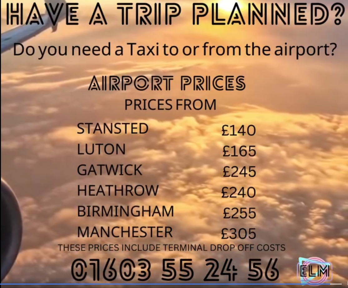 ELM Taxis Ltd – Based in Coltishall and Norwich